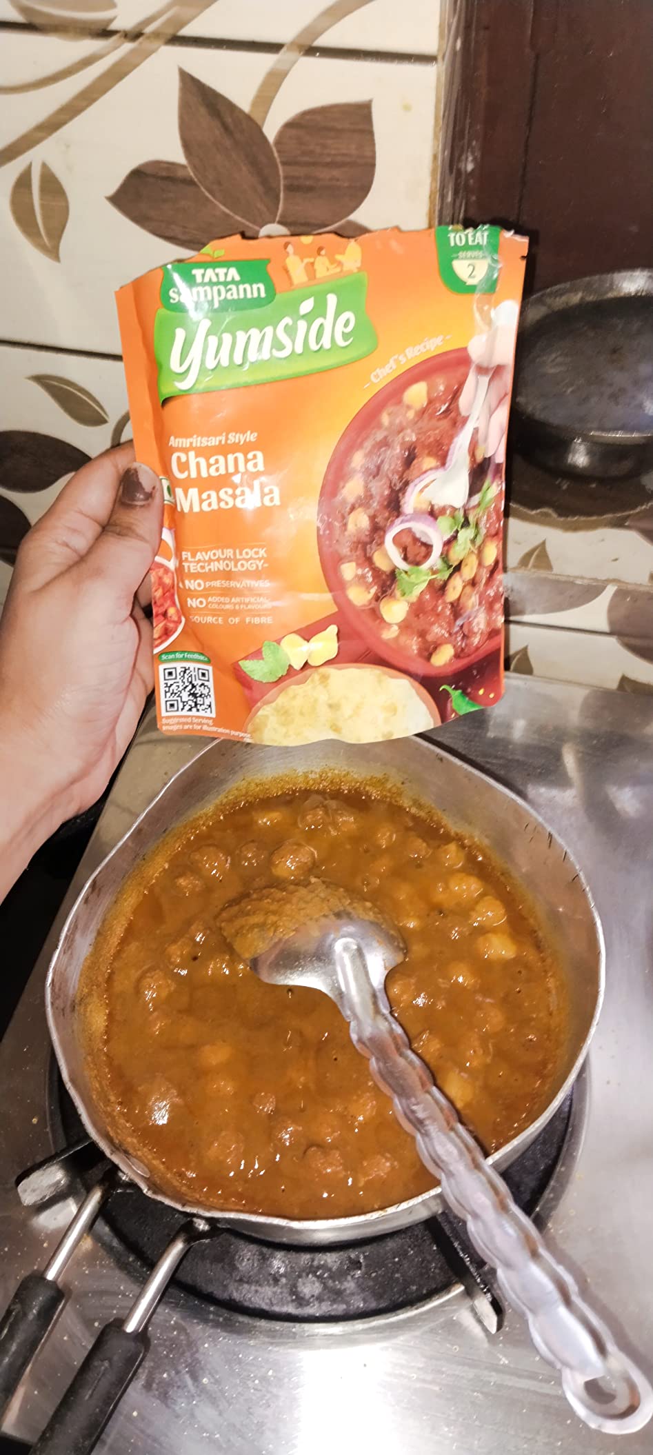 Tata Sampann Yumside Ready to Eat Chana Masala, 285g, Instant Food ...