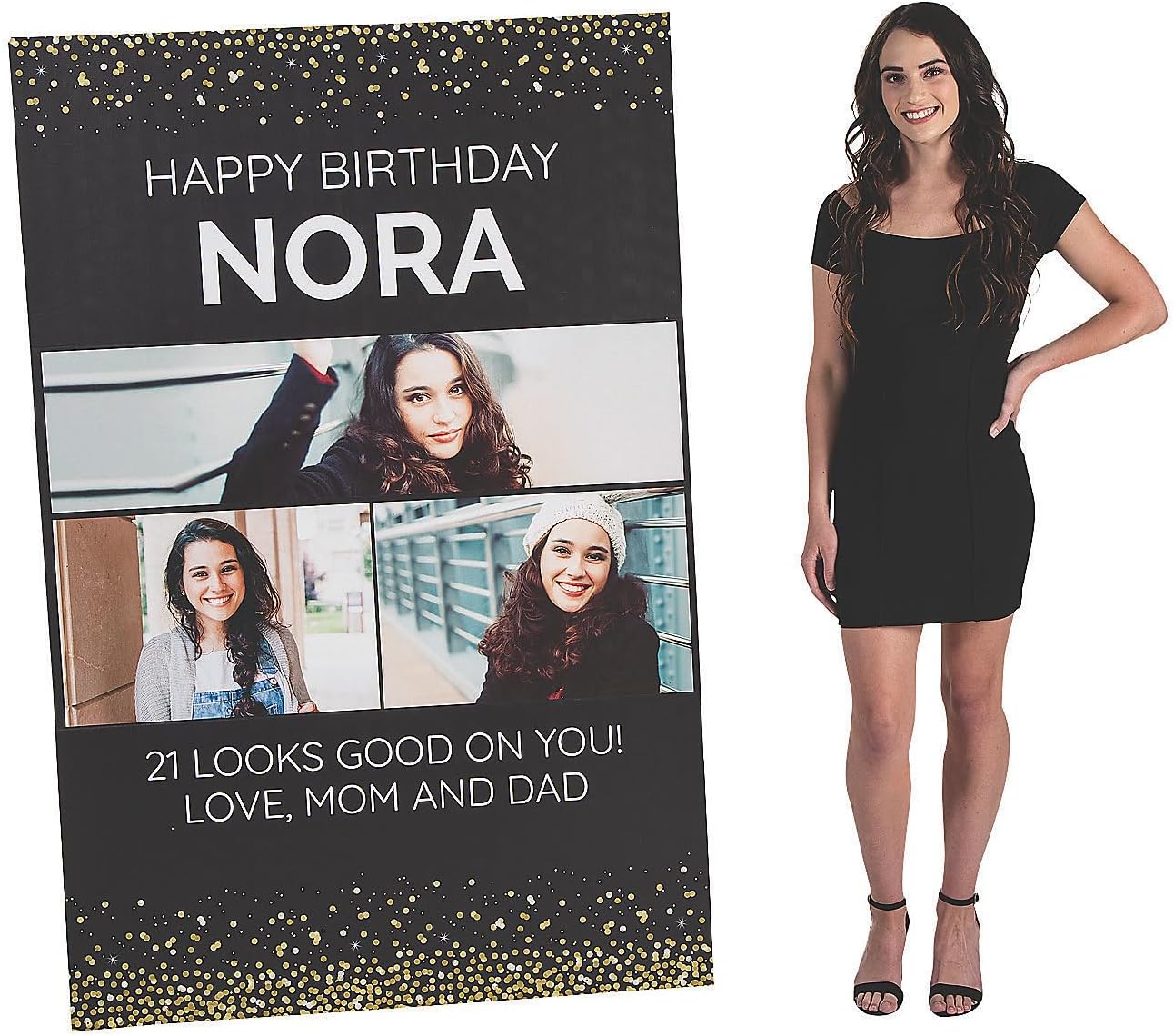 Amazon.com: Fun Express Custom Multi-Photo Birthday Cardboard Cutout ...