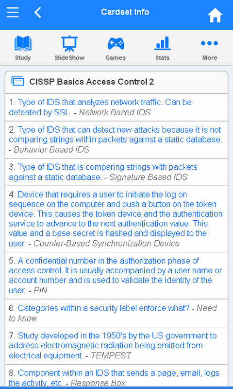 CISSP Flashcards - App on the Amazon Appstore