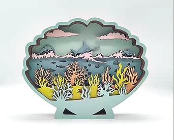 Amazon.com: Generic Wooden 3D LED Scallop Oyster Sea Animal/Fish LED ...