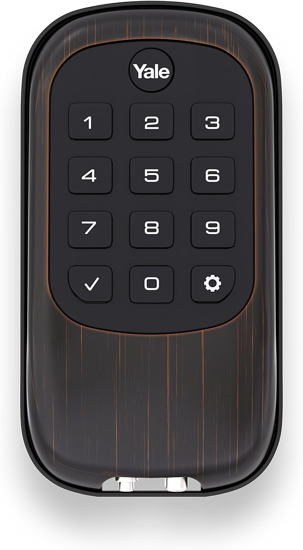 Yale Security Real Living Keyless Push Button Deadbolt with Z-Wave, Oil ...