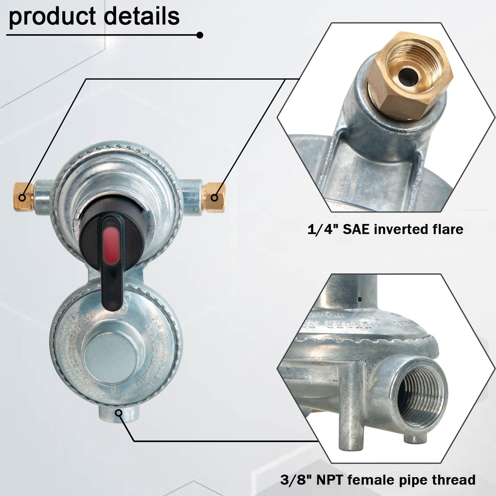 Snapklik.com : RV Propane Regulator 2 Tank-2-Stage Auto Changeover LP ...