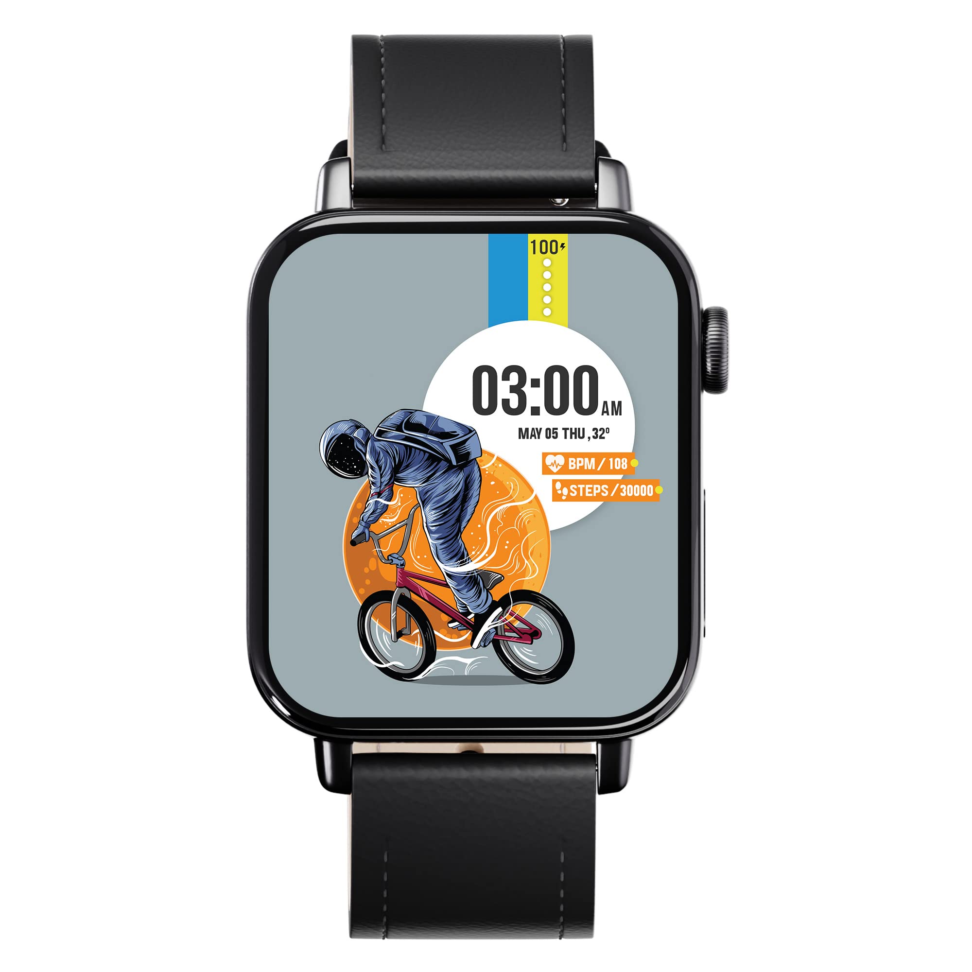 Buy ZEBRONICS Iconic AMOLED Smart Watch with Bluetooth Calling, 4.52cm ...