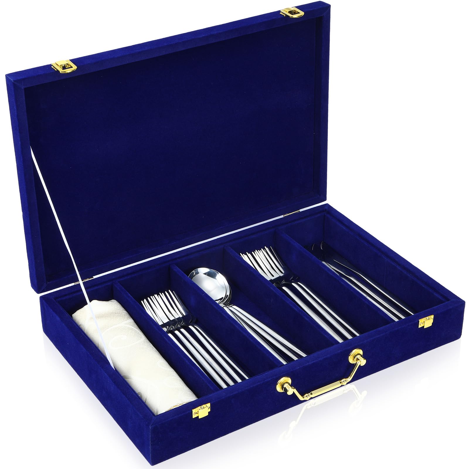 Amazon.com - Pickmesh Velvet Silverware Storage Box, Flatware Case with ...