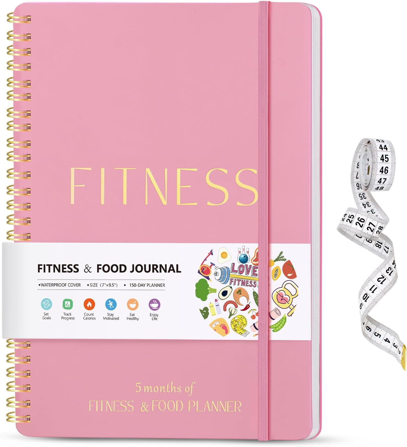 Amazon.com: Fitness & Food Journal for Women, Undated 150-day Workout ...