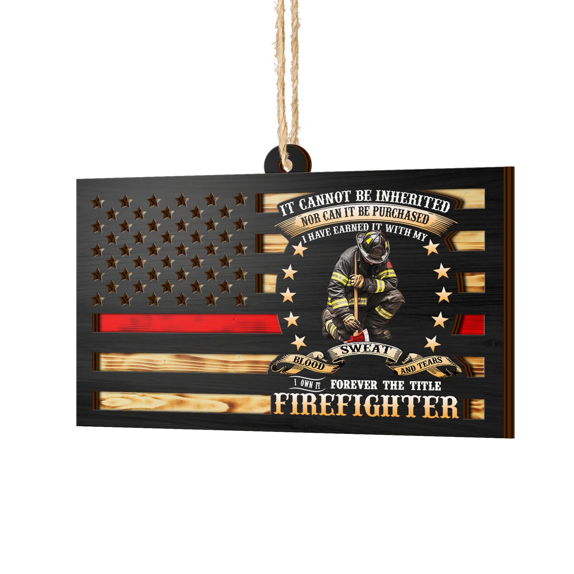 Amazon.com: V VIBEPY All Over Printed Firefighter Ornaments ...