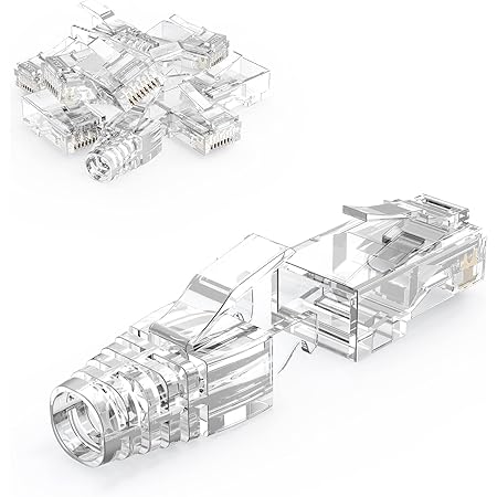 Amazon.com: Cat6 RJ45 Ends, CableCreation 50-Pack Cat6 Connector, Cat6 ...