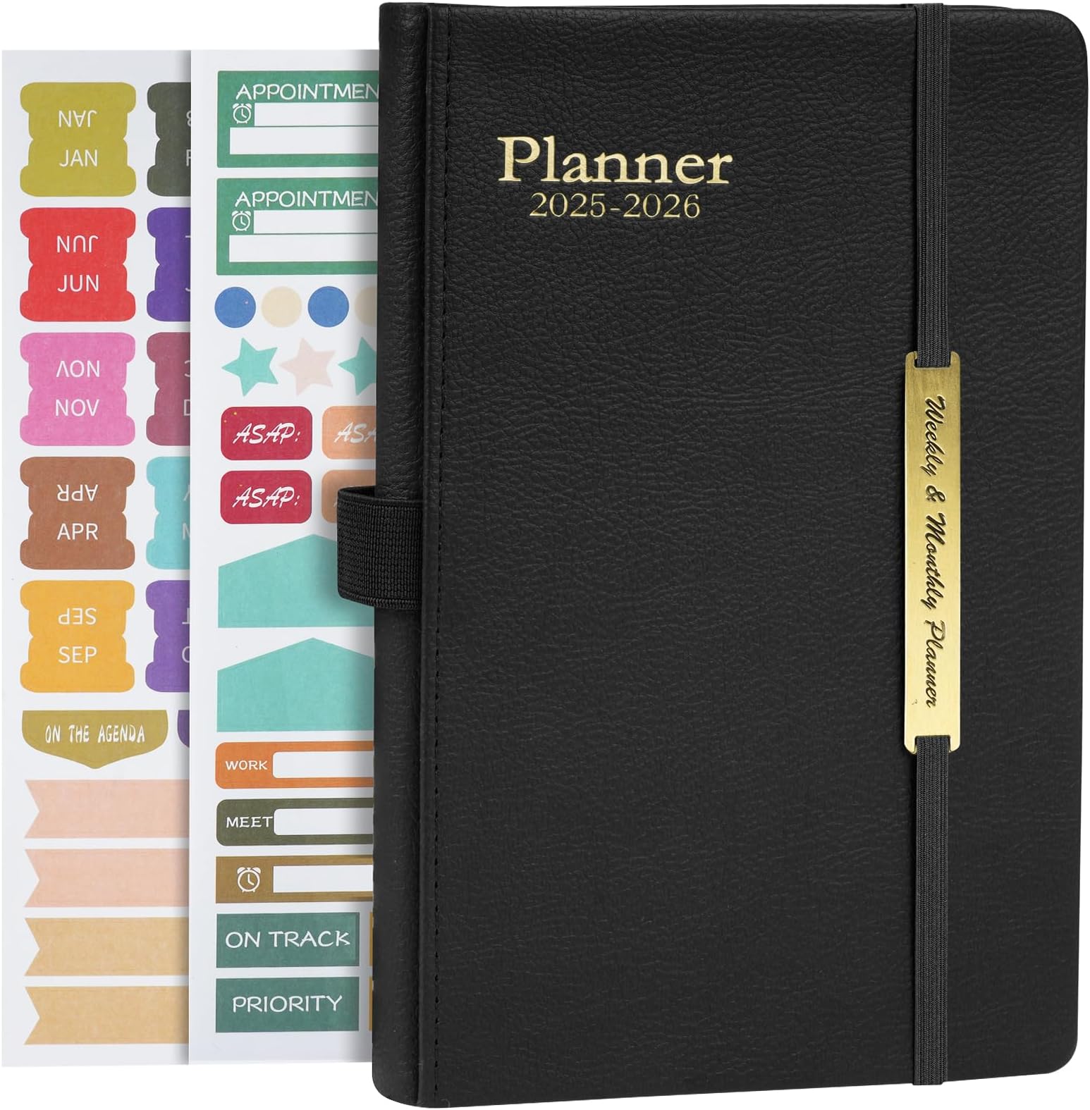 AUAUY A5 Weekly Planner Notebook, Hardback Leather To Do List Notebook ...