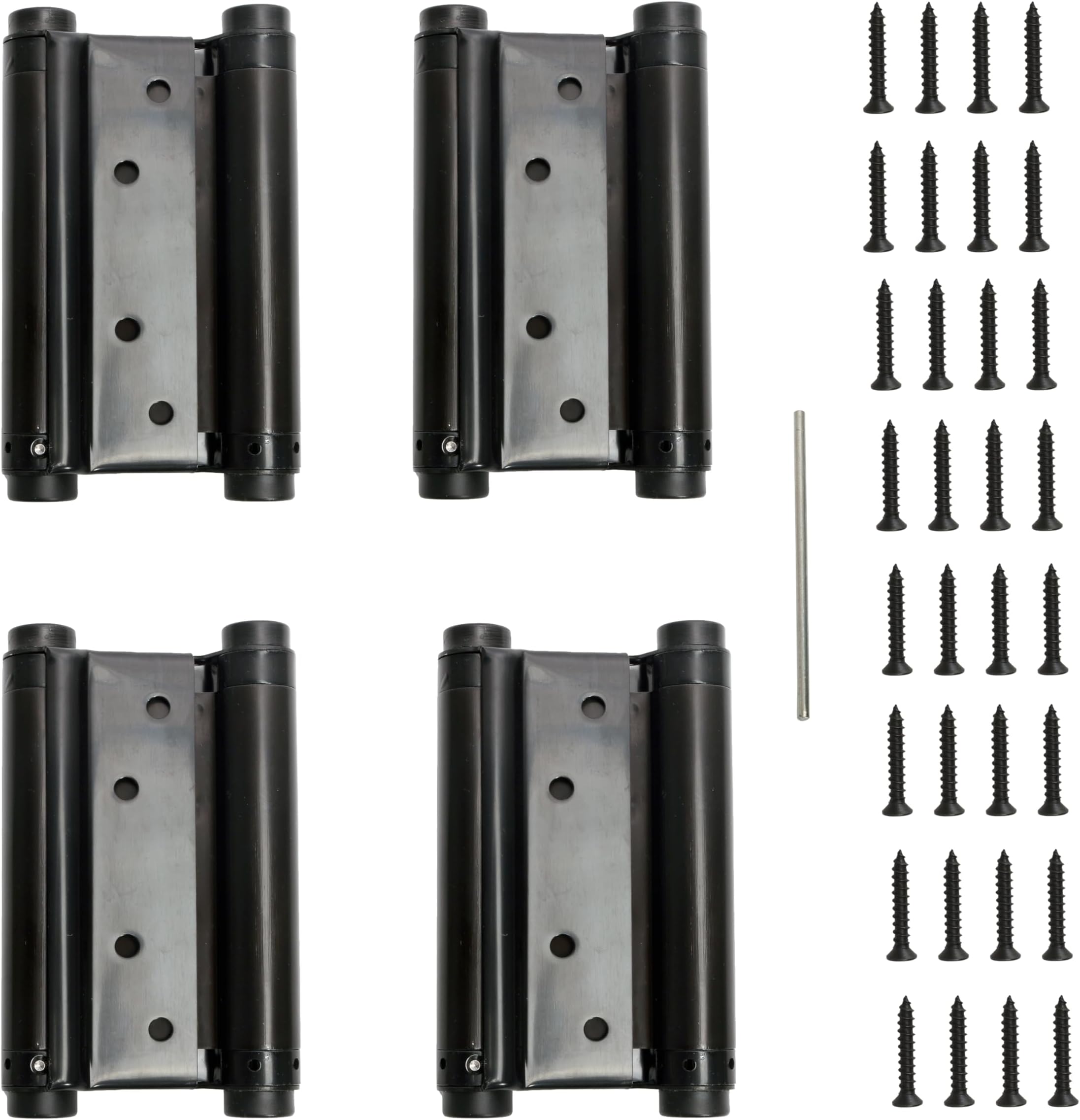 2 Pairs (4Pcs) 3inch Double Action Spring Hinge Stainless Steel Cafe ...