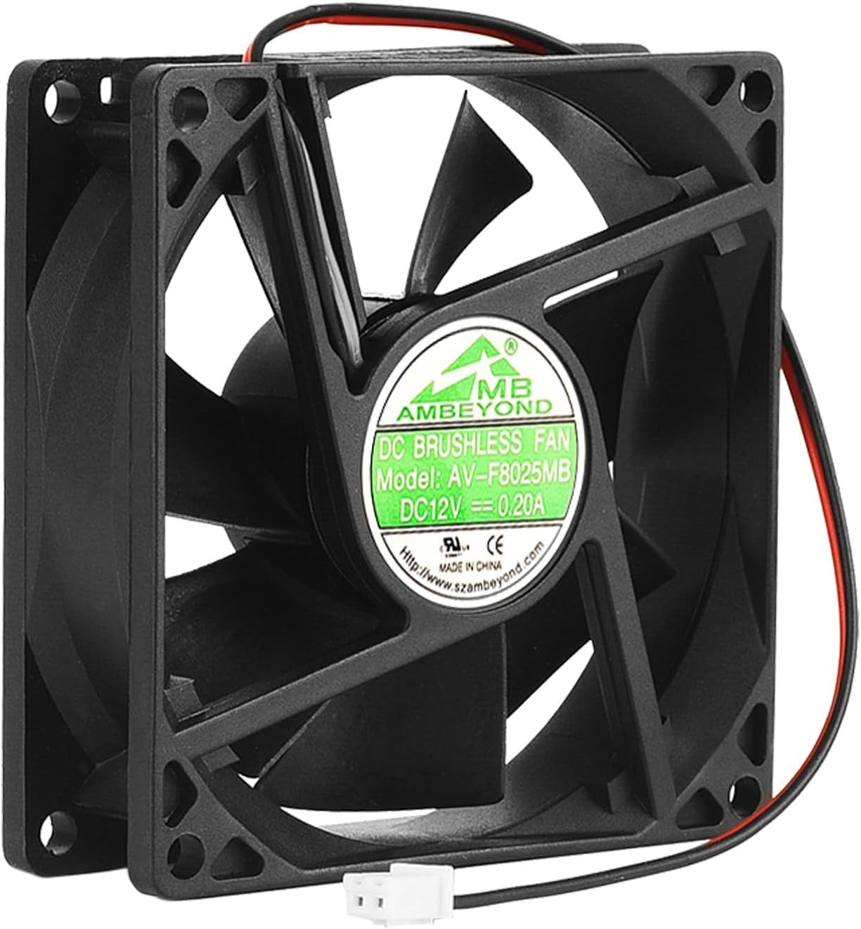 Amazon.com: (2PCS) GDSTIME 80mm x 25mm Computer Fan X1 + 80mm x 10mm ...