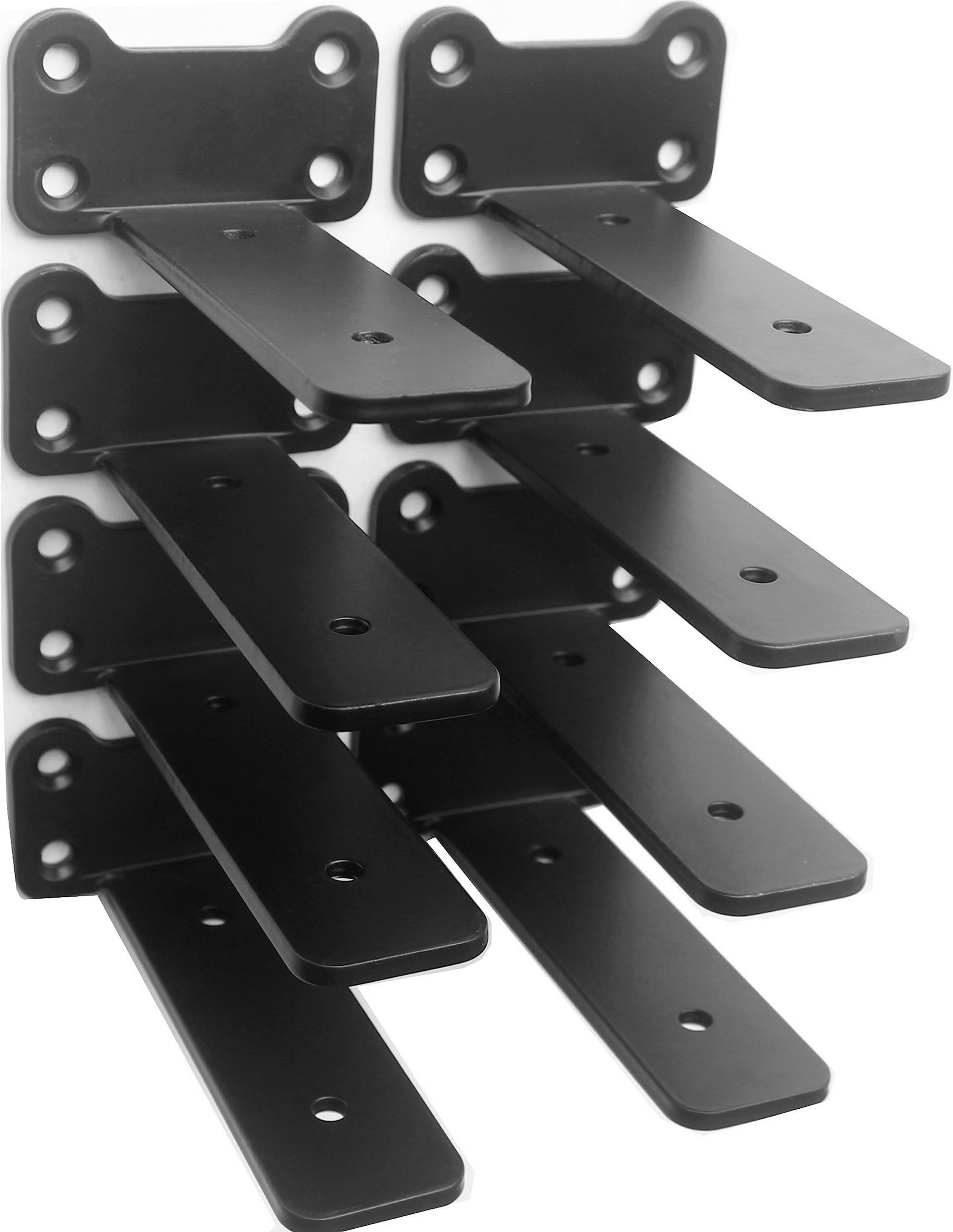 Amazon.com: 8 Pack - 5 inch Black Hidden Invisible L Shelves Brackets ...