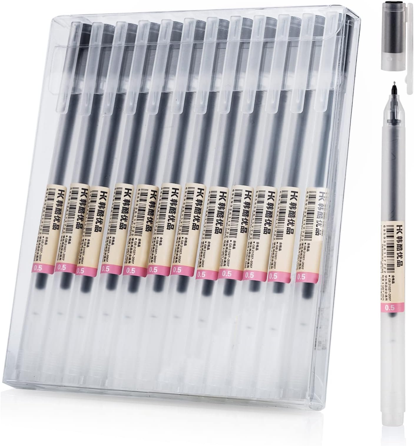 Premium Black Gel Pens, [0.5mm] Extra Fine Point Pens Smooth Writing ...