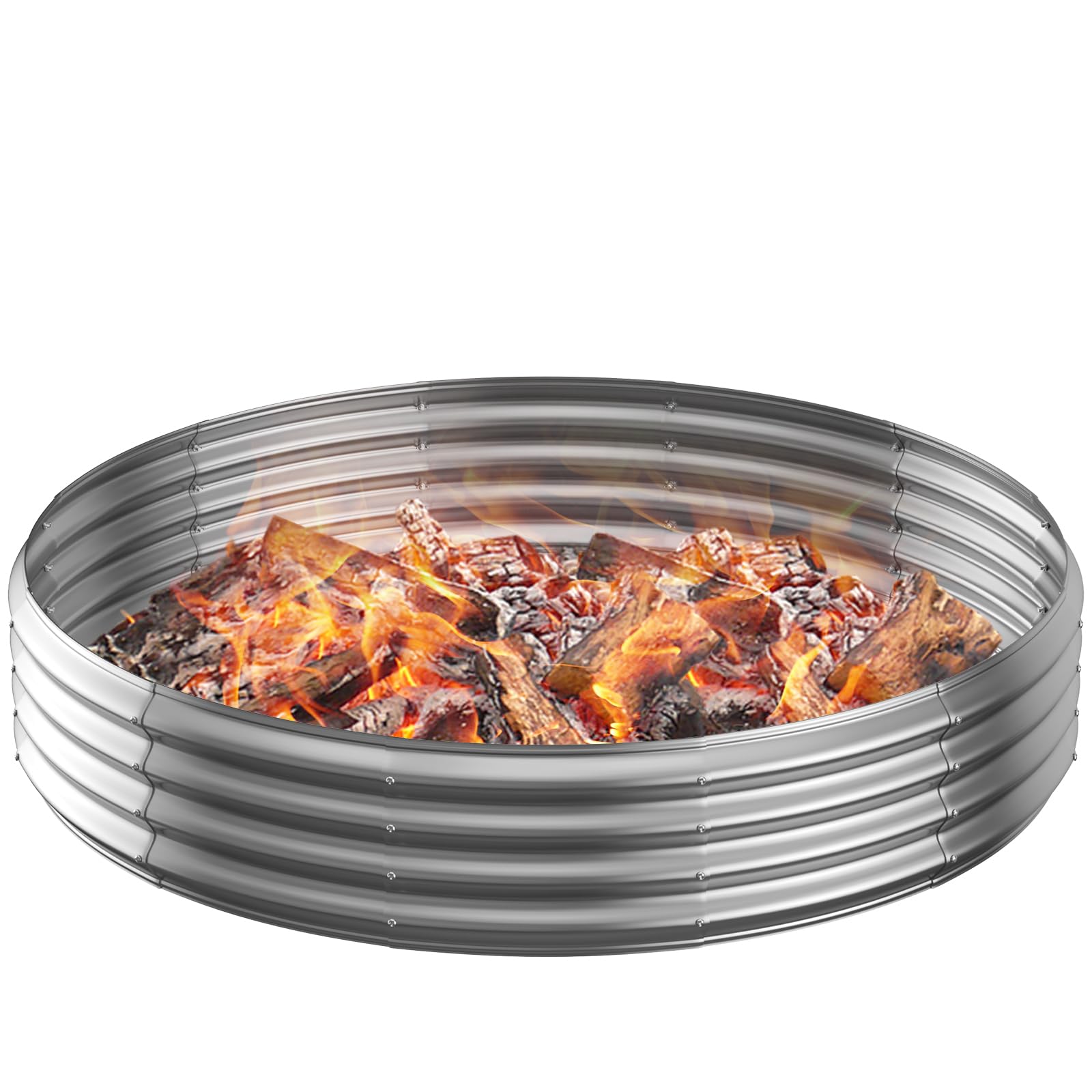 Amazon.com : VAMFUTRE Metal Fire Pit Ring/Bonfire Fire Ring- 5 FT ...