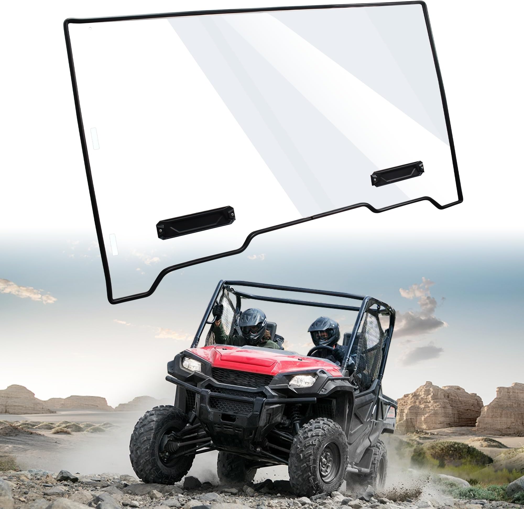 Amazon.com: CUSAUTV Full Vented Windshield Compatible with 2016-2025 ...