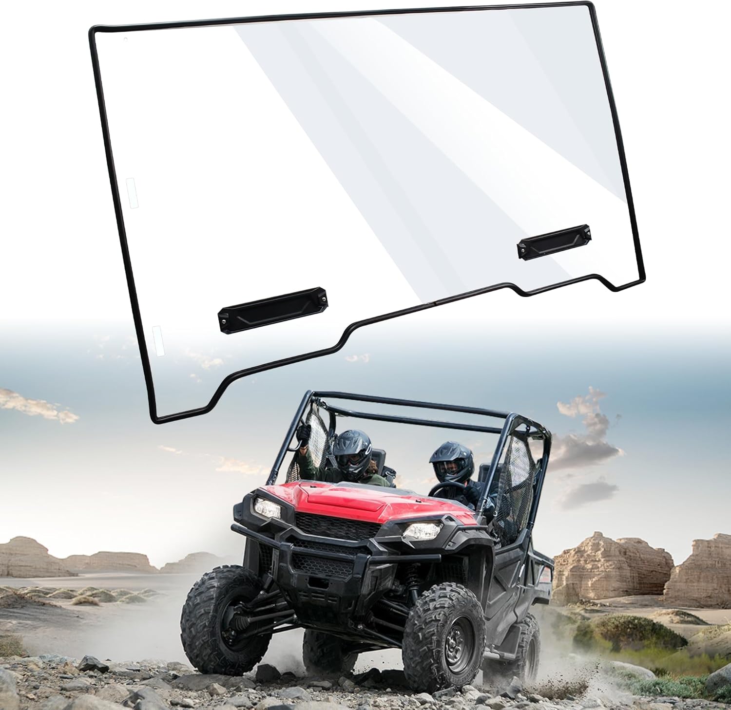 Amazon.com: CUSAUTV Full Vented Windshield Compatible with 2016-2025 ...