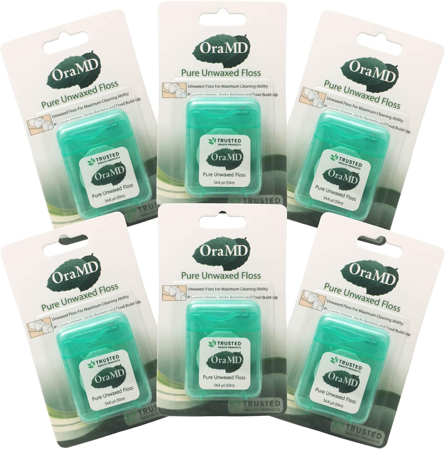 Amazon.com : OraMD Oral Care Pure Unwaxed Dental Floss 54.6 Yards ...