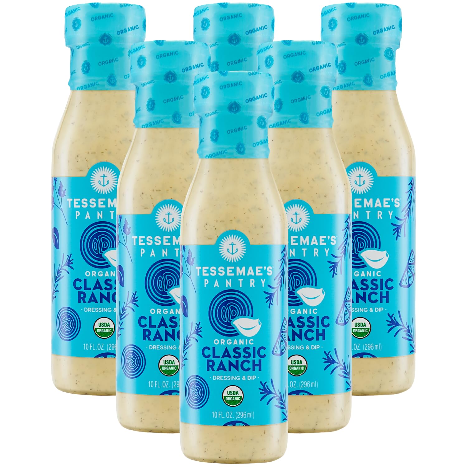 Amazon.com : Tessemae's Organic Pantry Classic Ranch Dressing, 10 fl oz ...