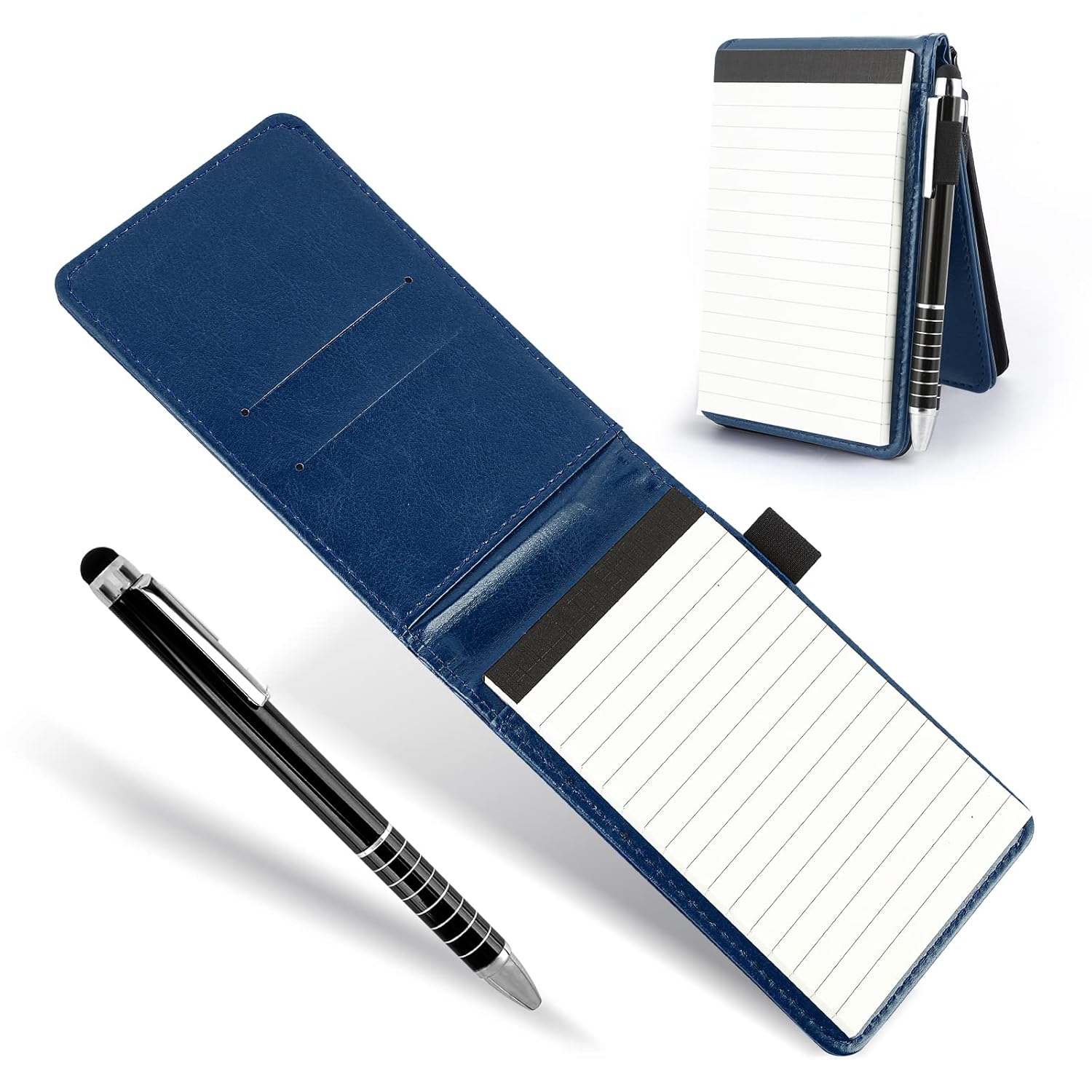 cobee Pocket Notebook Holder with Pen, Mini Leather Notepad Memo Book ...