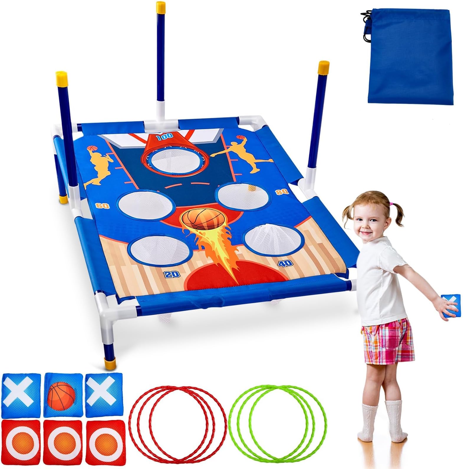 Outdoor Cornhole Games Set - Regulation Size Cornhole Board Set for ...