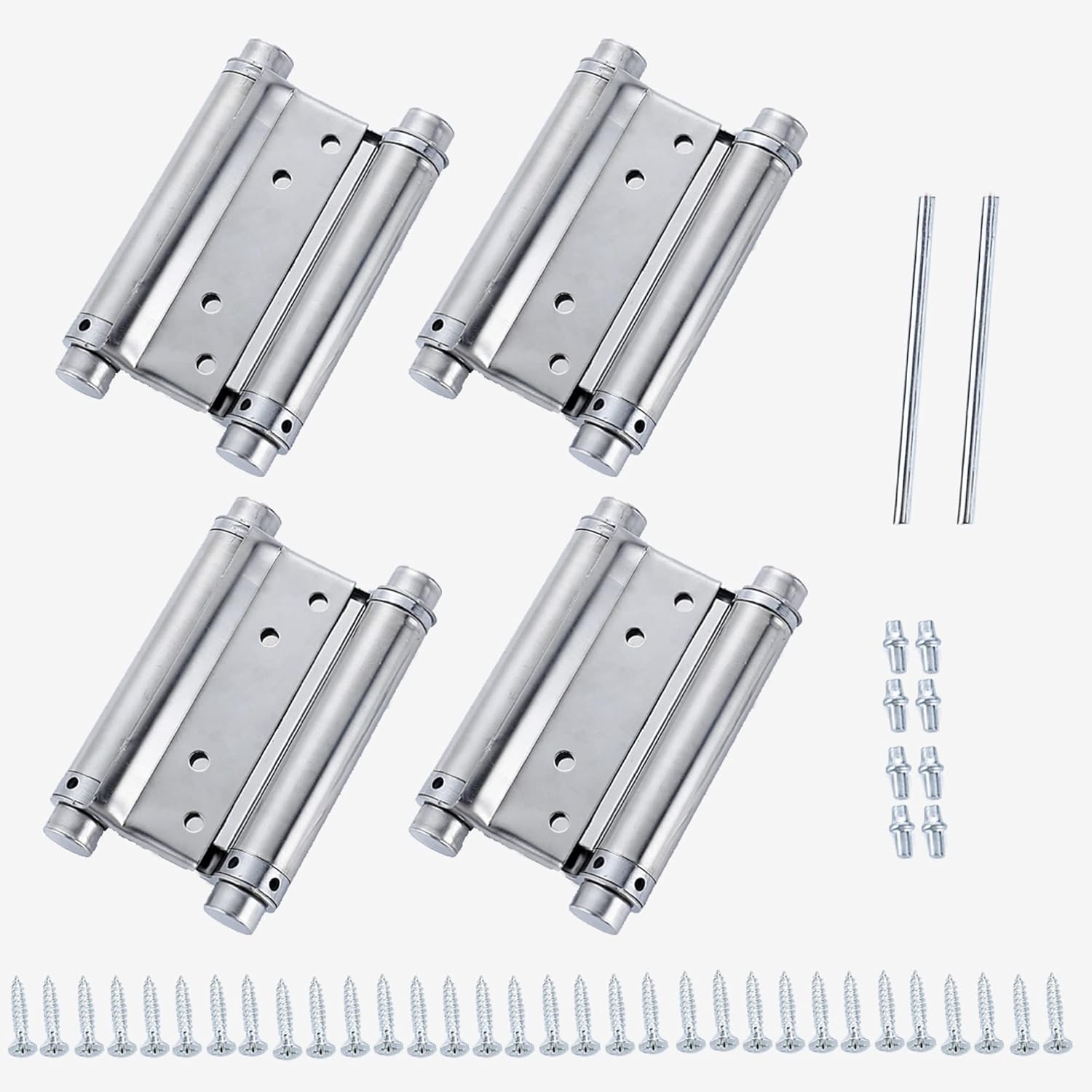 HLMOptimo Double Action Spring Door Hinge Stainless Steel (4, 4 inch ...