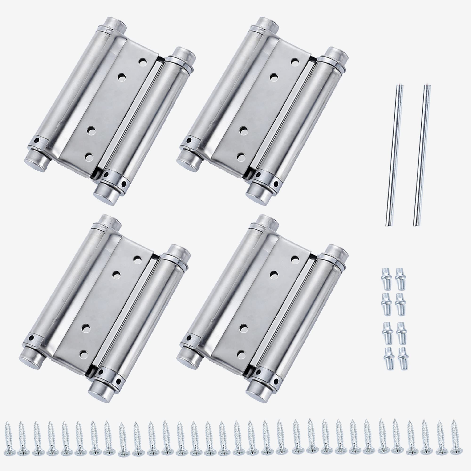HLMOptimo Double Action Spring Door Hinge Stainless Steel (4, 4 inch ...