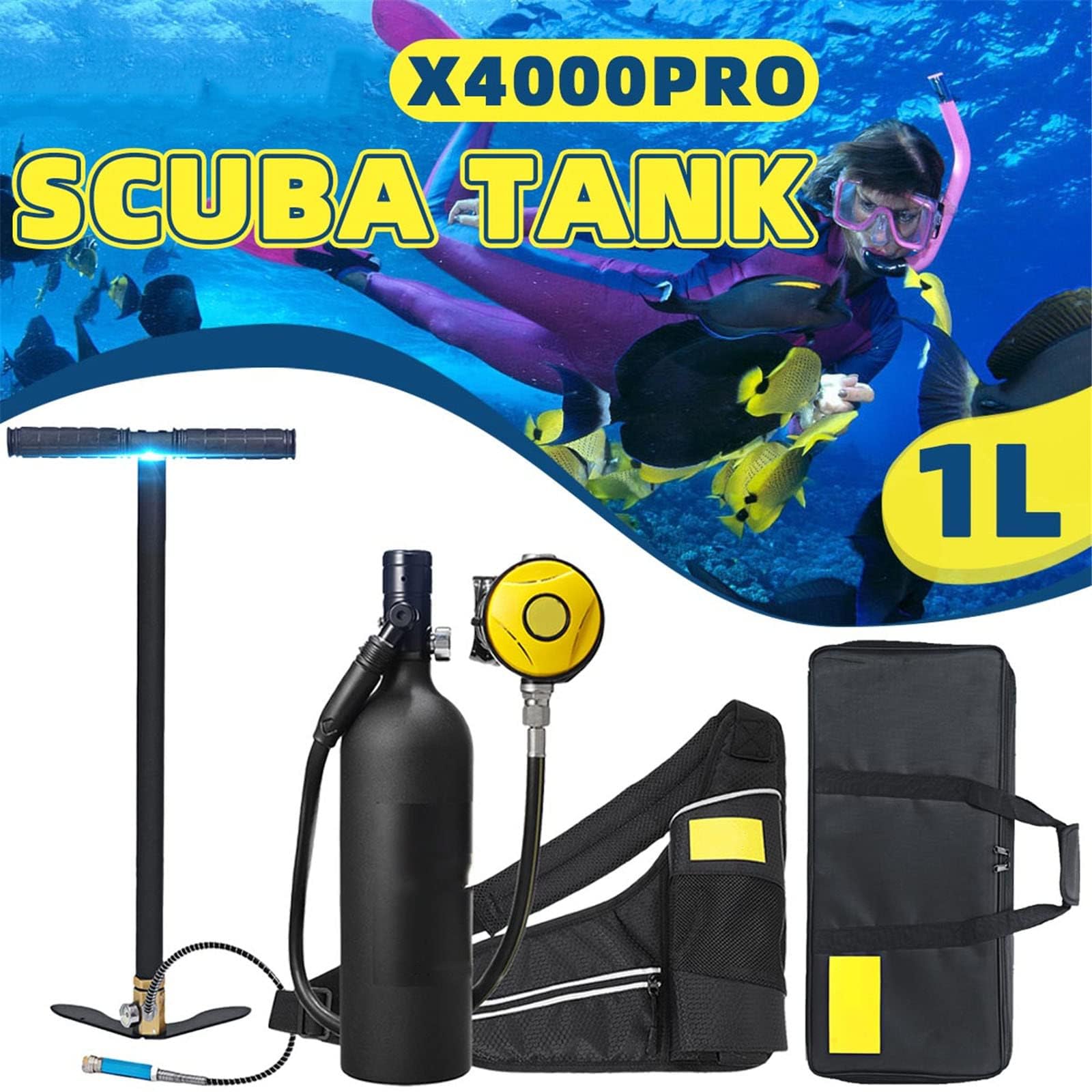 Snorkel With Air Tank Miumaeov 1L Mini Scuba Tank, Refillable Oxygen ...