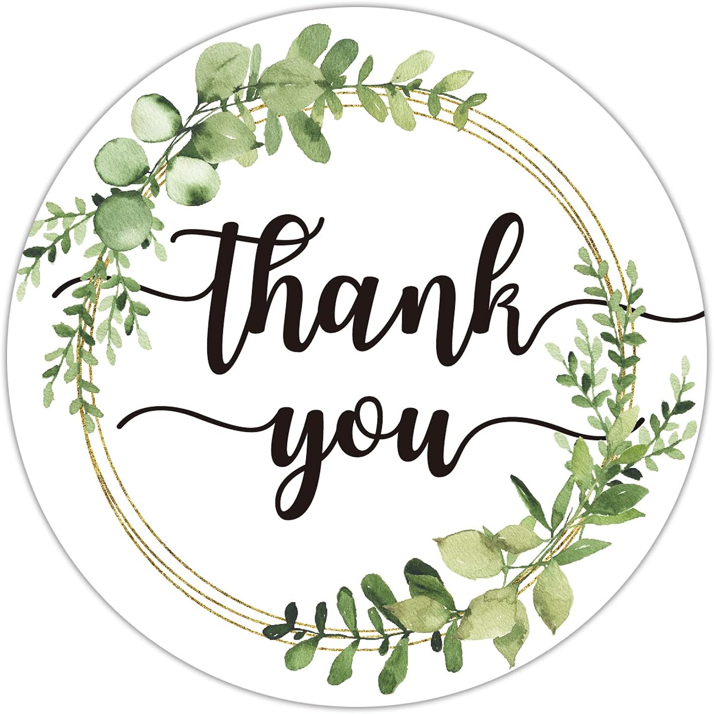 Amazon.com: 50 Greenery Thank You Stickers - Favor Stickers - Thank You ...
