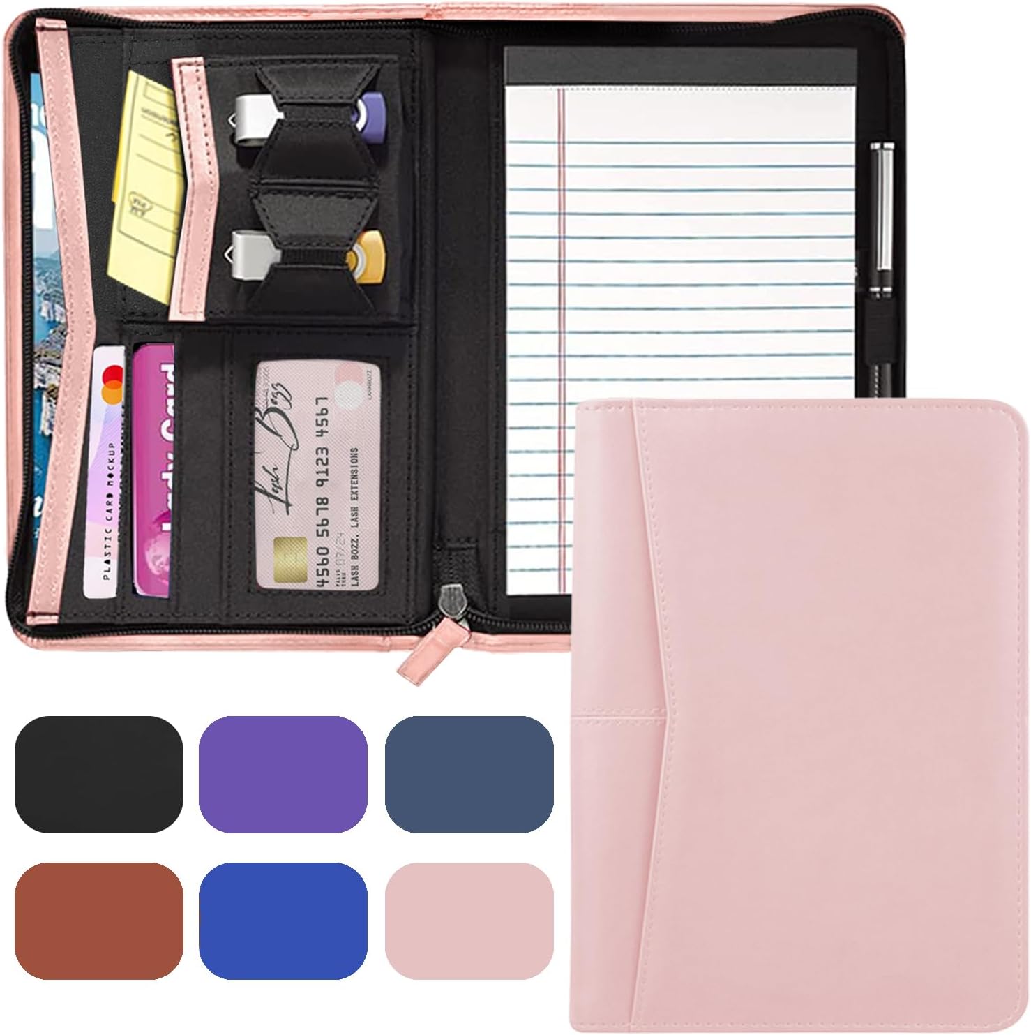Amazon.com : Gorbado Small Portfolio Organizer, A5 Zippered Business ...