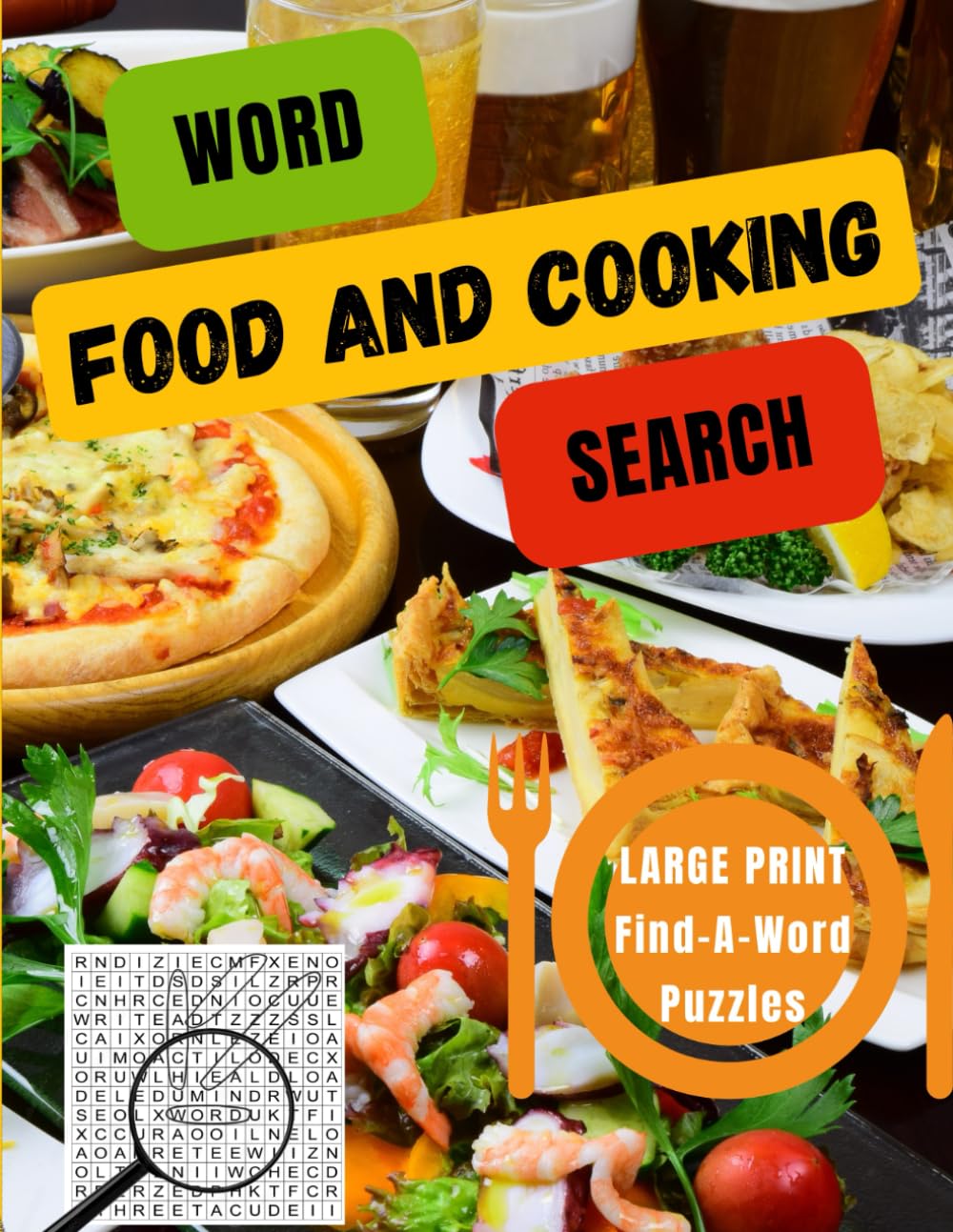 LARGE PRINT Find A Word Puzzles: Food and Cooking Word Search: Quinn ...