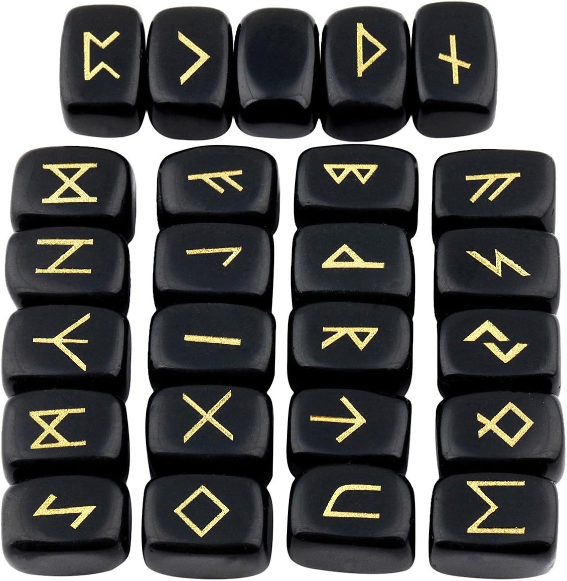 Amazon.com: Lapis Lazuli Rune Stones Set Engraved Pagan Lettering with ...