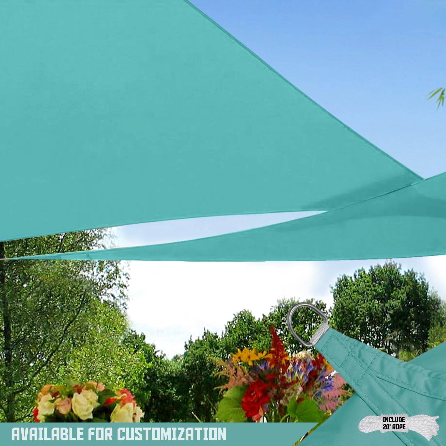 Snapklik.com : Sunshades Depot 16x16x16 Equilateral Triangle Turquoise ...