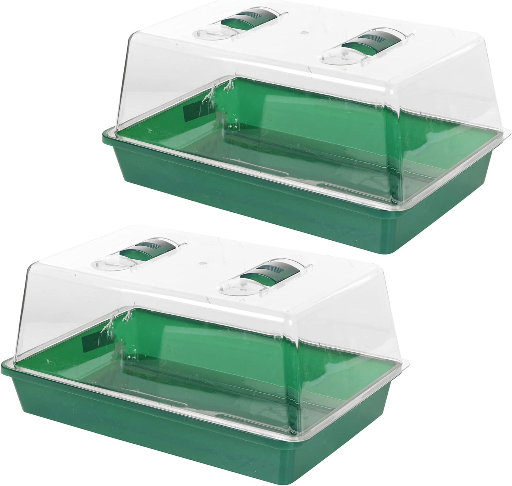 URBNLIVING Green Plastic Seedling Tray Growing Pot Plant Propagator ...