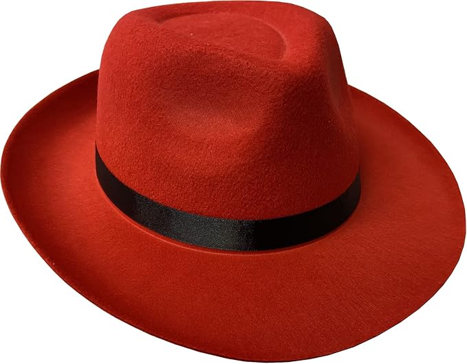 Adult's Red 20s Gangster Fedora Hat Costume Accessory at Amazon Men’s ...