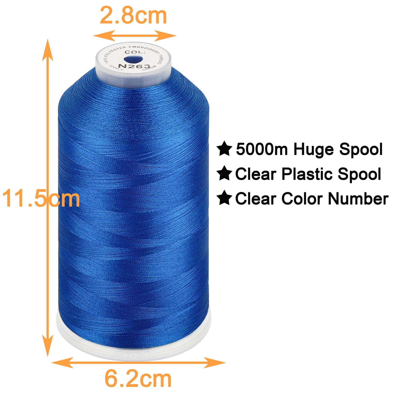 Snapklik.com : New Brothread - Single Huge Spool 5000M Each Polyester ...
