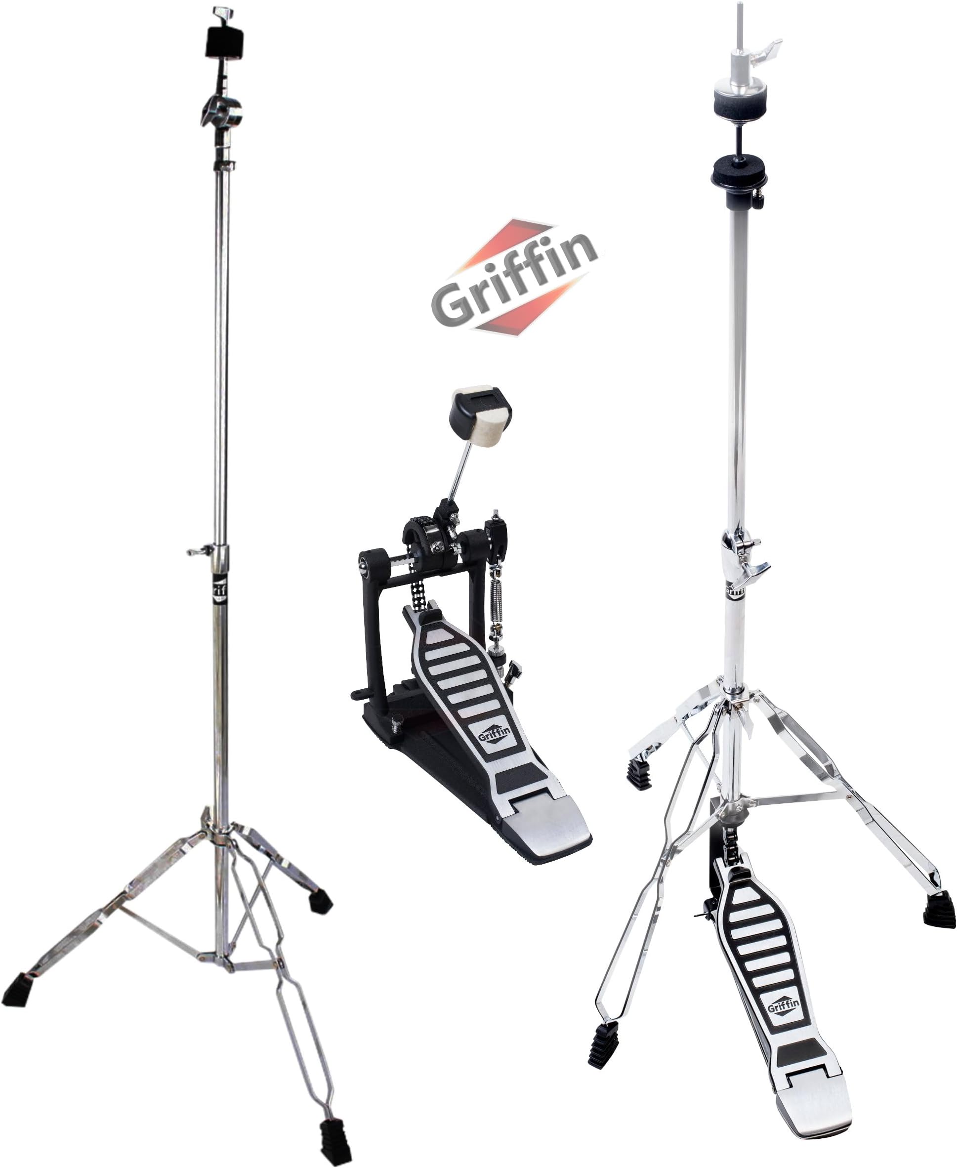 Amazon.com: 3 PACK - Cymbal Stand With Boom Arm & Snare Drum Stand Kit ...