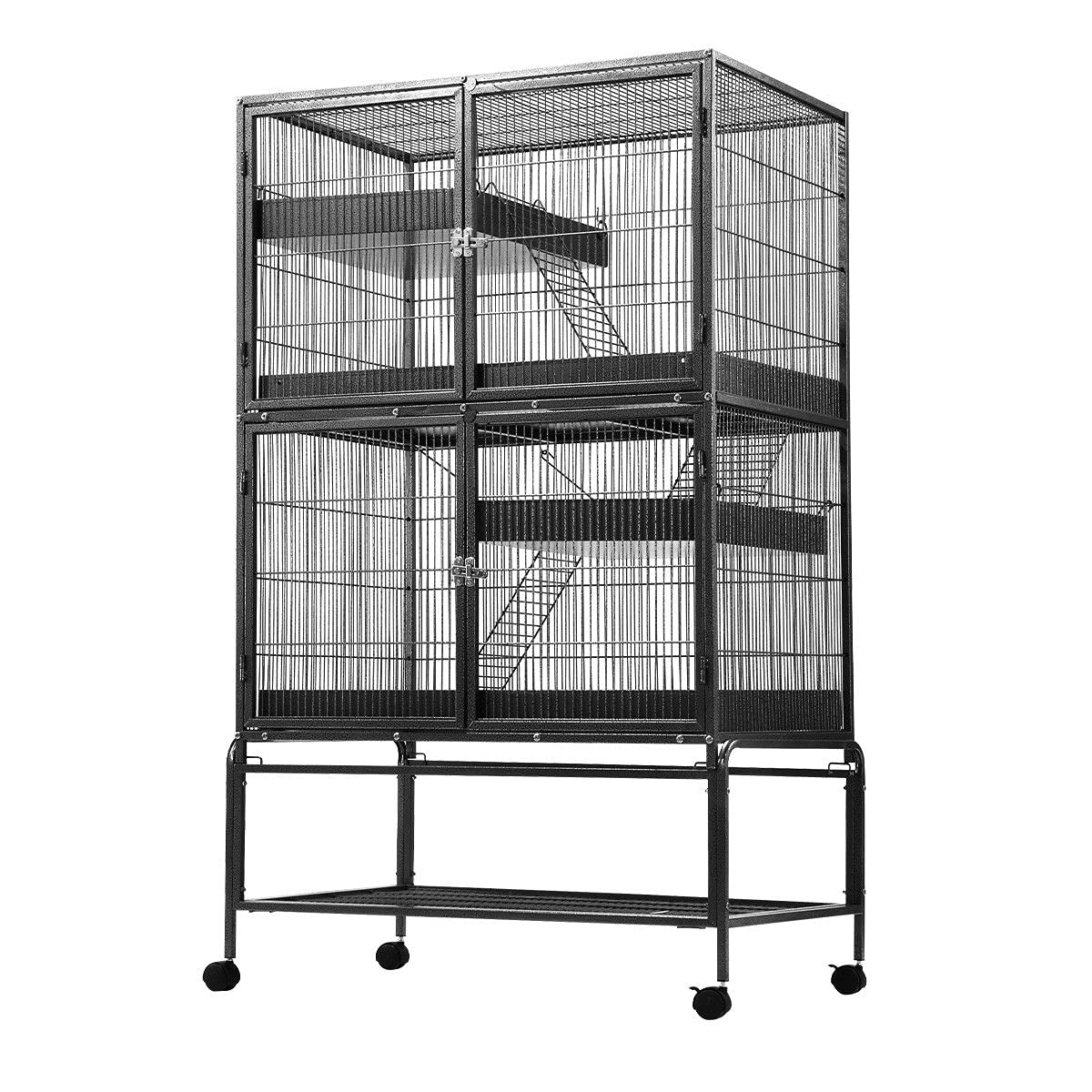 160CM Tall Bird Cage Parrot Aviary Pet Stand Budgie Perch Castor with ...
