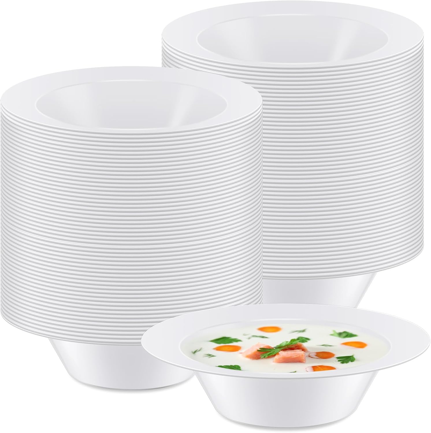 Amazon.com: Nitial 50 Pcs 6 oz Plastic Party Bowls Elegant Dessert ...