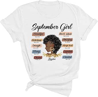 GERBERA STORY - Custom September Birthday Shirts for Women, September ...