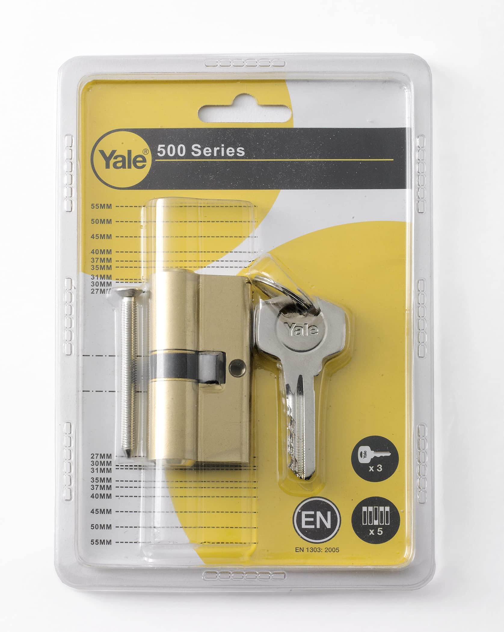 Yale YC2100 Double-Entry Lock Cylinder, YC2100 DB 35X35 NI: Buy Online ...