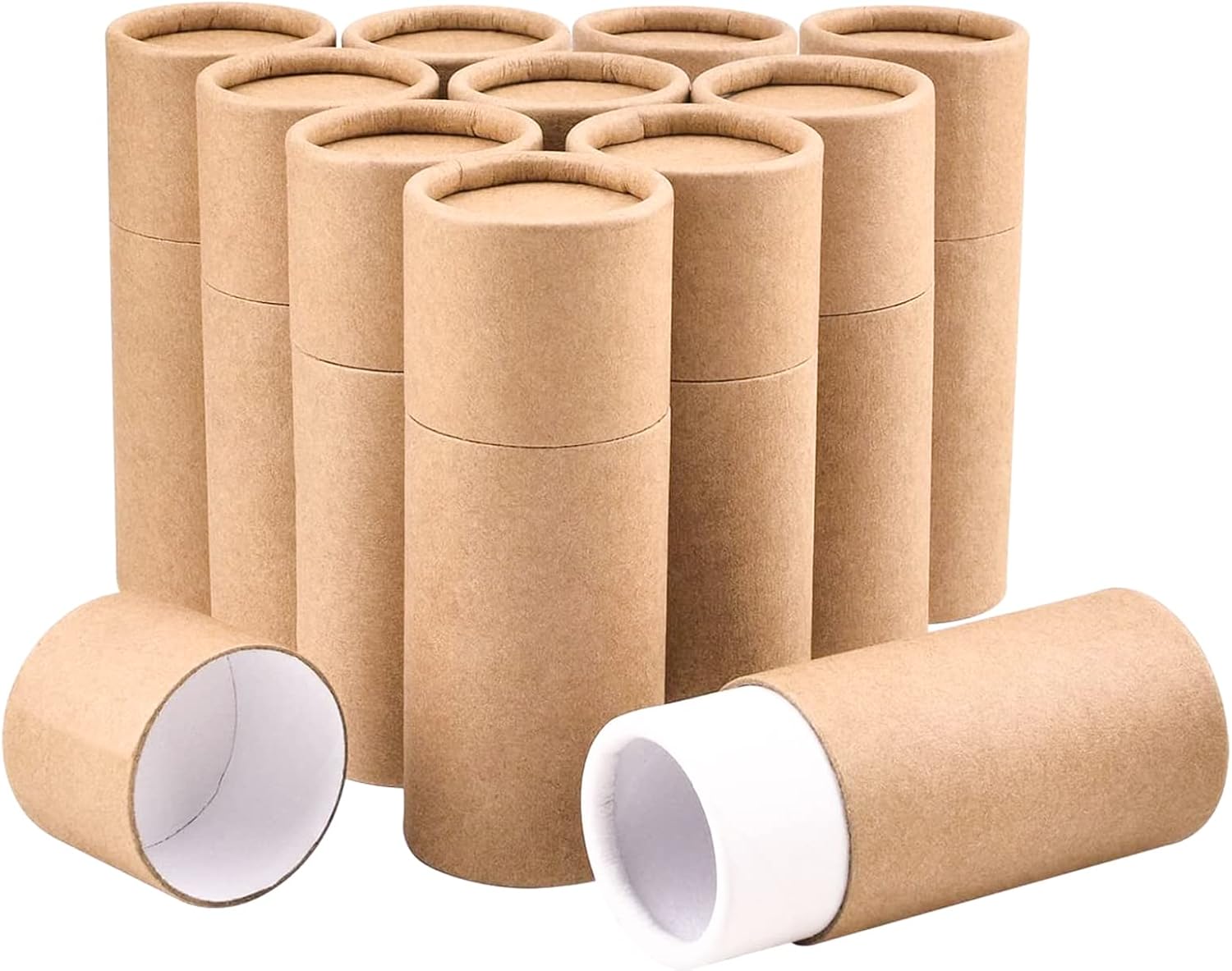 Amazon.com: WANDIC Kraft Paperboard Tubes, 10Pcs Round Kraft Paper ...