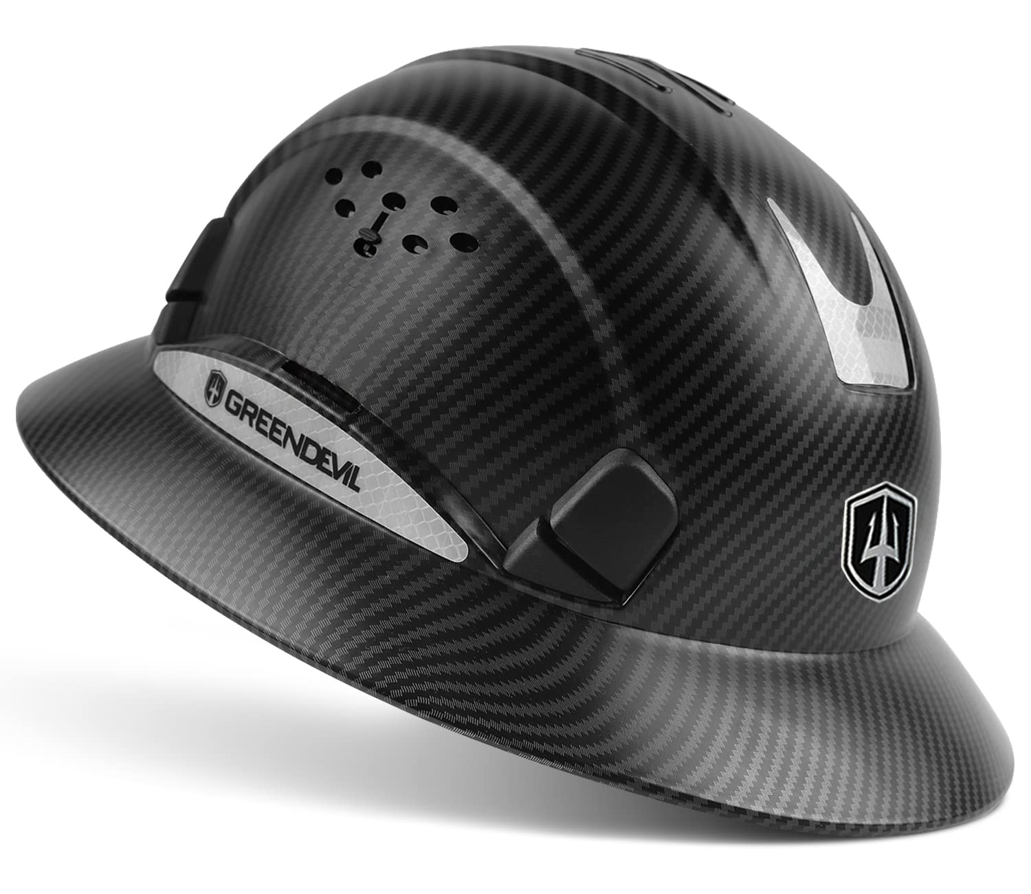 GREEN DEVIL Full Brim Hard Hat Vented Construction Helmet Cascos De ...
