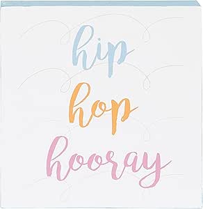 Amazon.com: C&F Home Hip Hop Hooray Shelf Block Easter and Spring ...
