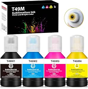 4x140ml T49M Autofill Sublimation Ink for Epson SureColor F170 F570 Dye ...