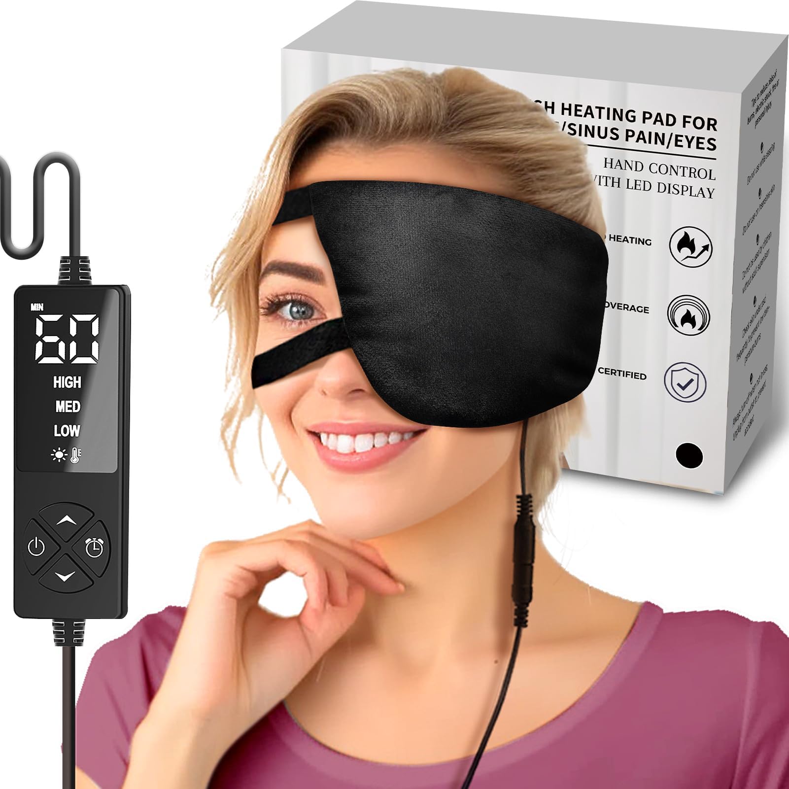 Amazon.com: sticro Moist Heat Stye Eye Compress Heating Pad for Single ...