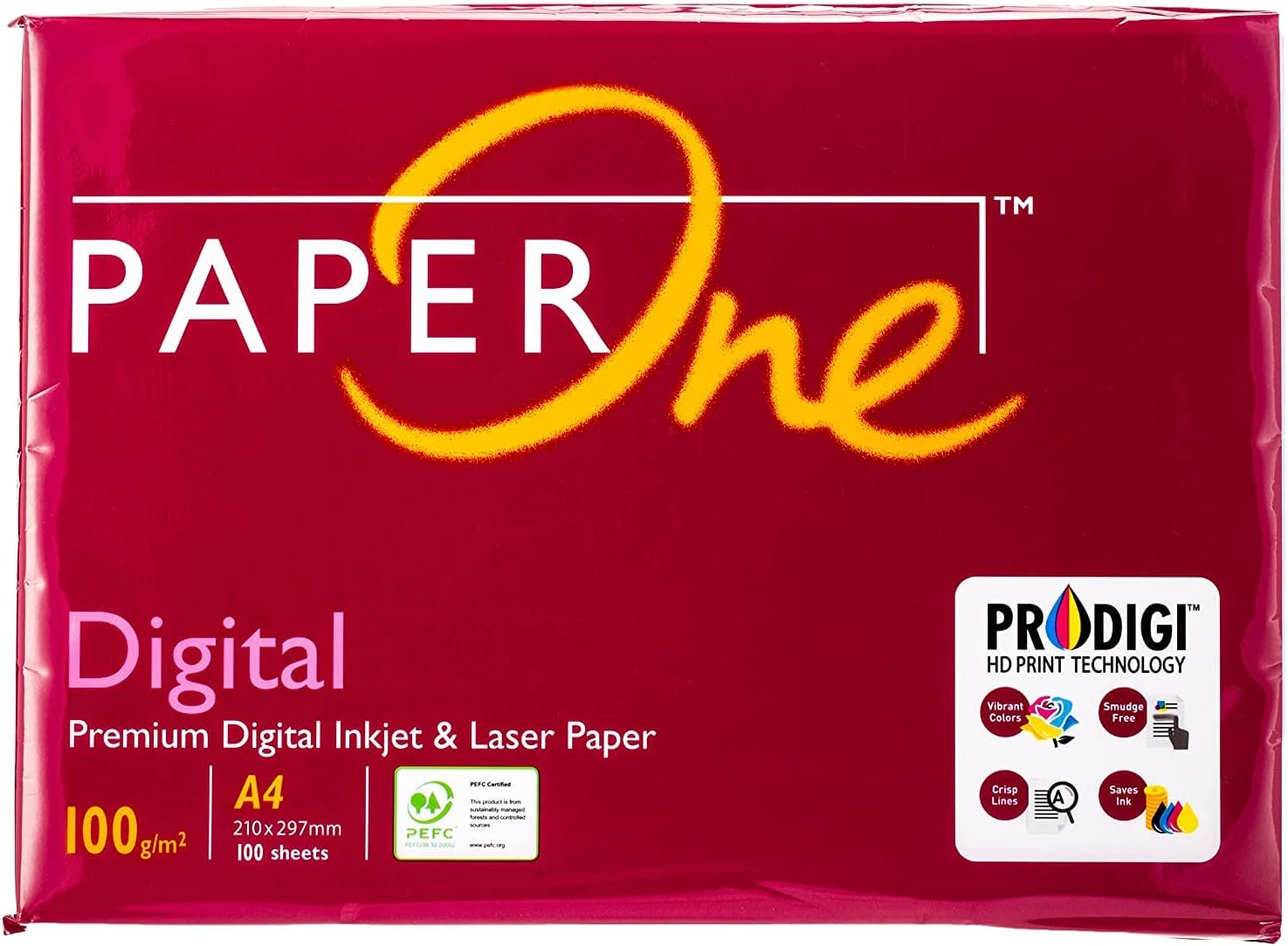 PaperOne™ Digital Premium Copy Paper, 100 GSM, A4 Size, 100 sheet ...