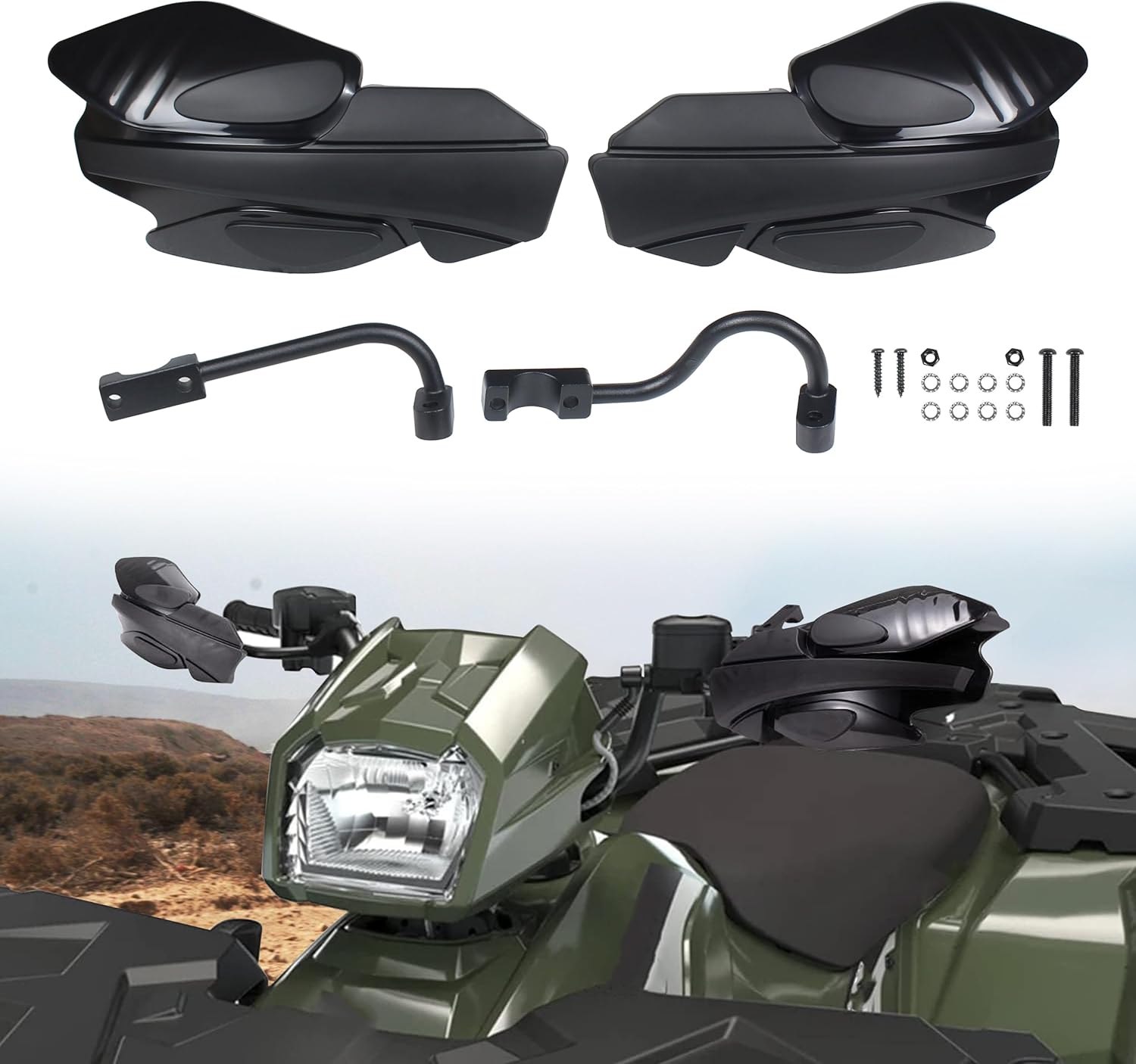 Amazon.com: CUSAUTV Handguards & Mount Brackets Kit Compatible with ...