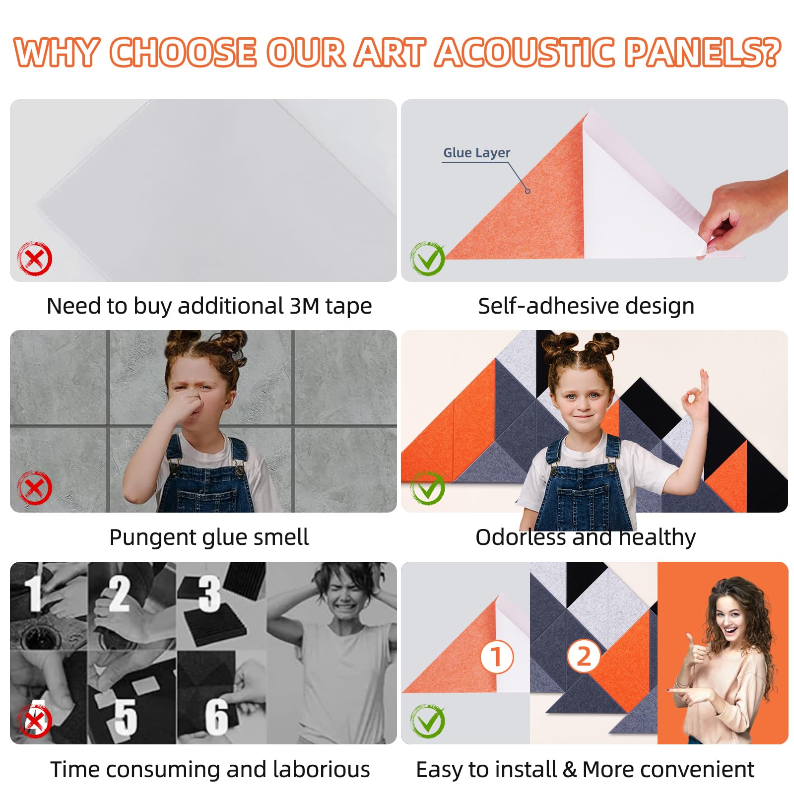 Snapklik.com : Tutmyrea 26 Pack Self-Adhesive Triangular Acoustic ...