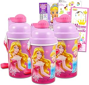 Amazon.com: Disney Princess Water Bottle Set - Bundle of 3 Disney ...