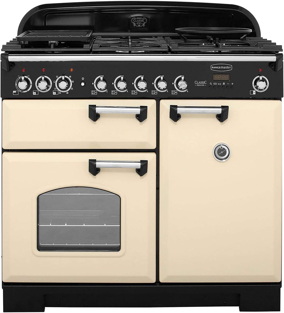 Rangemaster Classic Deluxe CDL100DFFCR/C 100cm Dual Fuel Range Cooker ...