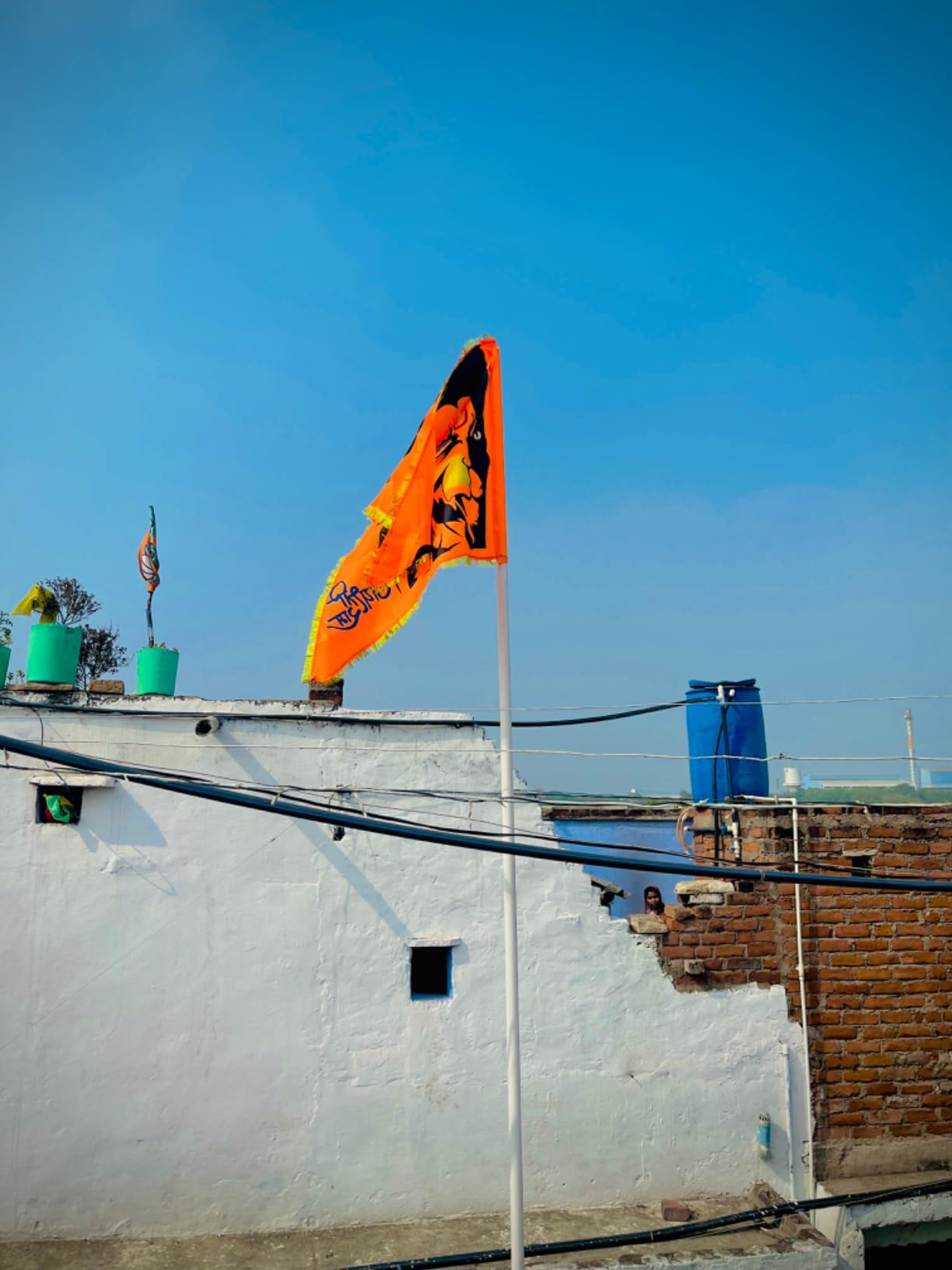 GEJUFF Hindu Religion Hanumanji Printed Flag Big size/Bajrangbali ...